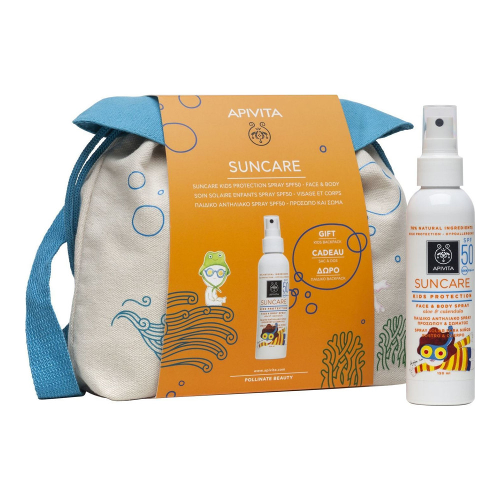 Apivita Promo Pack Suncare Kids Protection Spray SPF50 Face & Body ...