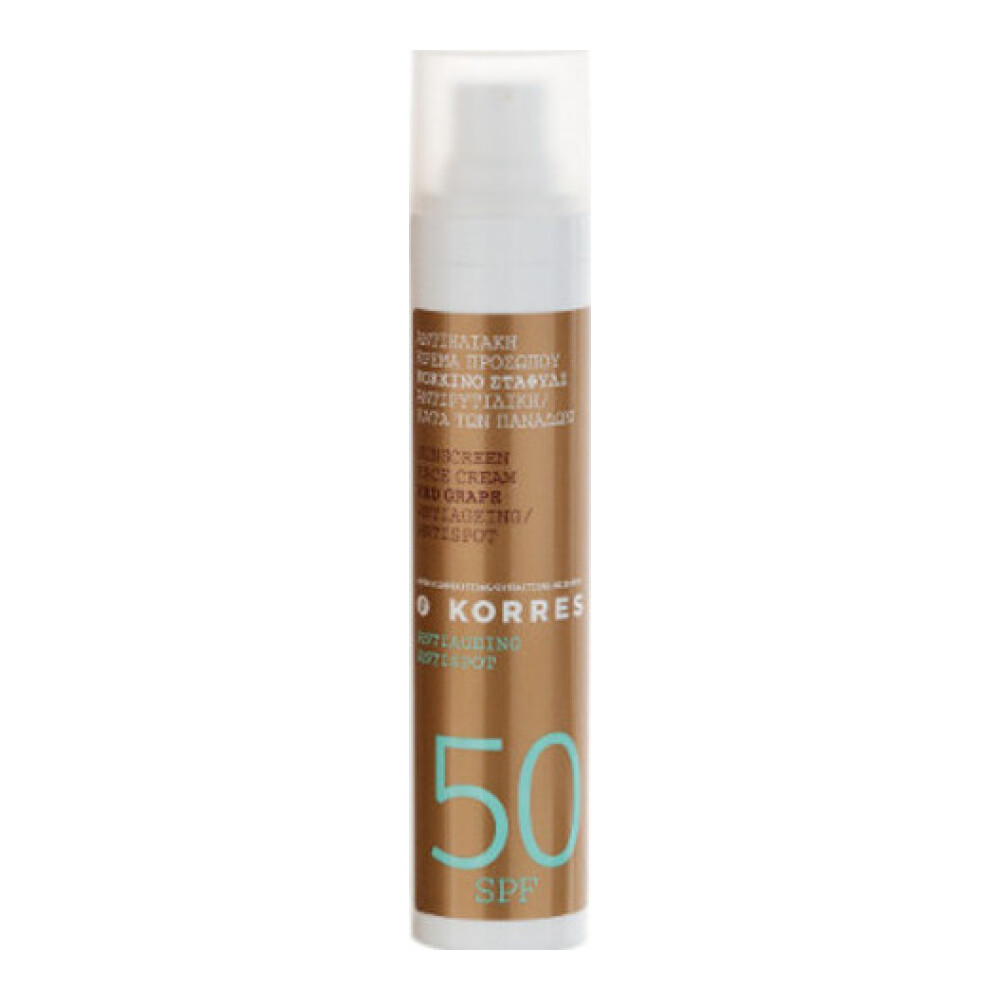 Korres Sunscreen Face Cream Spf50, με Κόκκινο Σταφύλι 50ml > Αντιηλιακα ...