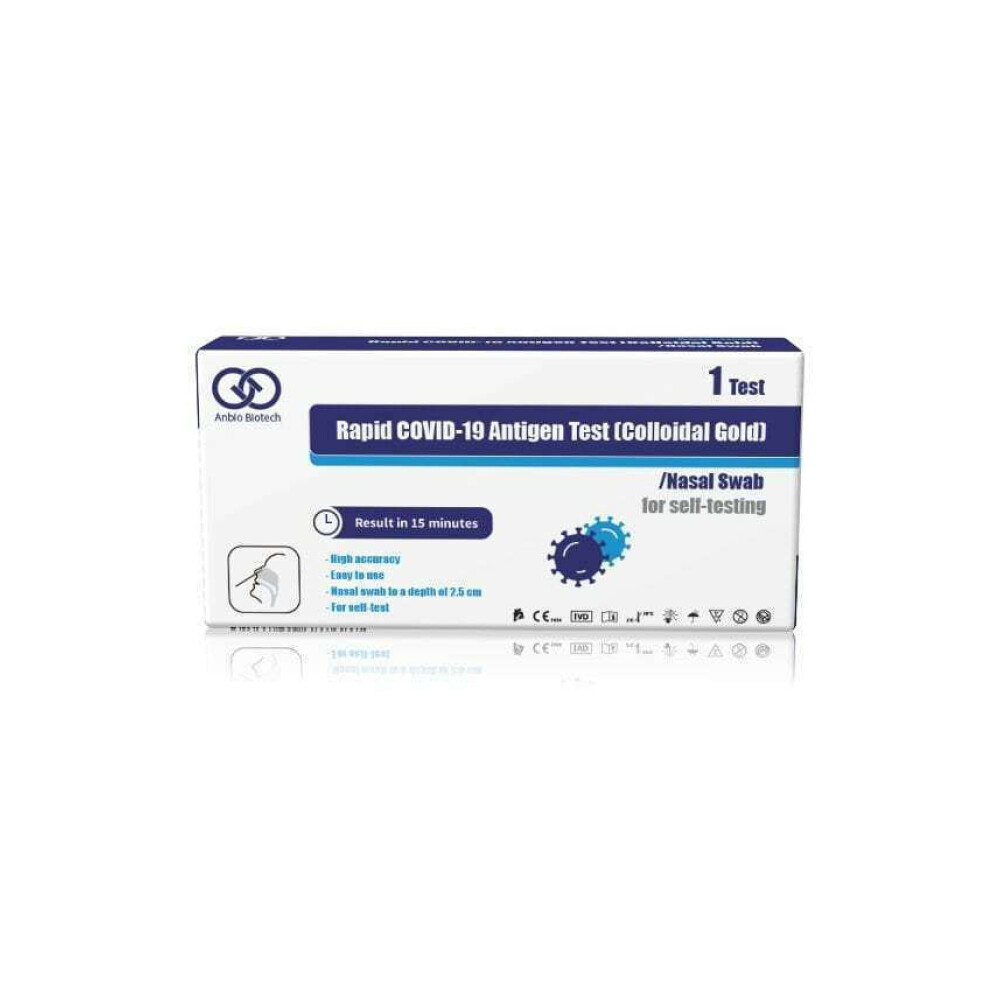 Anbio Biotech Rapid COVID-19 Antigen Test Ρινικό Τεστ Ταχείας ...