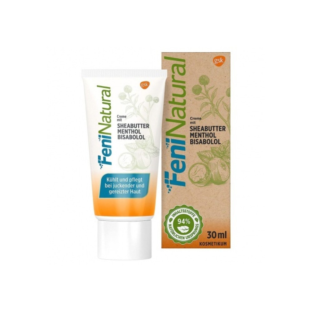 GSK FeniNatural Κρέμα με Bisabolol, Menthol & Shea Butter 30ml ...