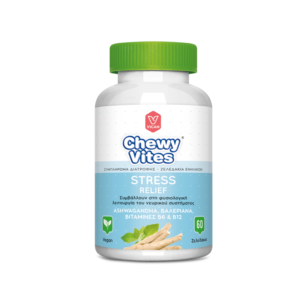 Vican Chewy Adults Stress Relief Συμπλήρωμα για το Άγχος 60 ζελεδάκια ...